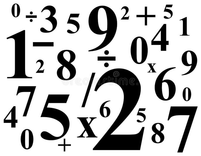 Font Numbers Manuscript Stock Illustrations – 303 Font Numbers ...