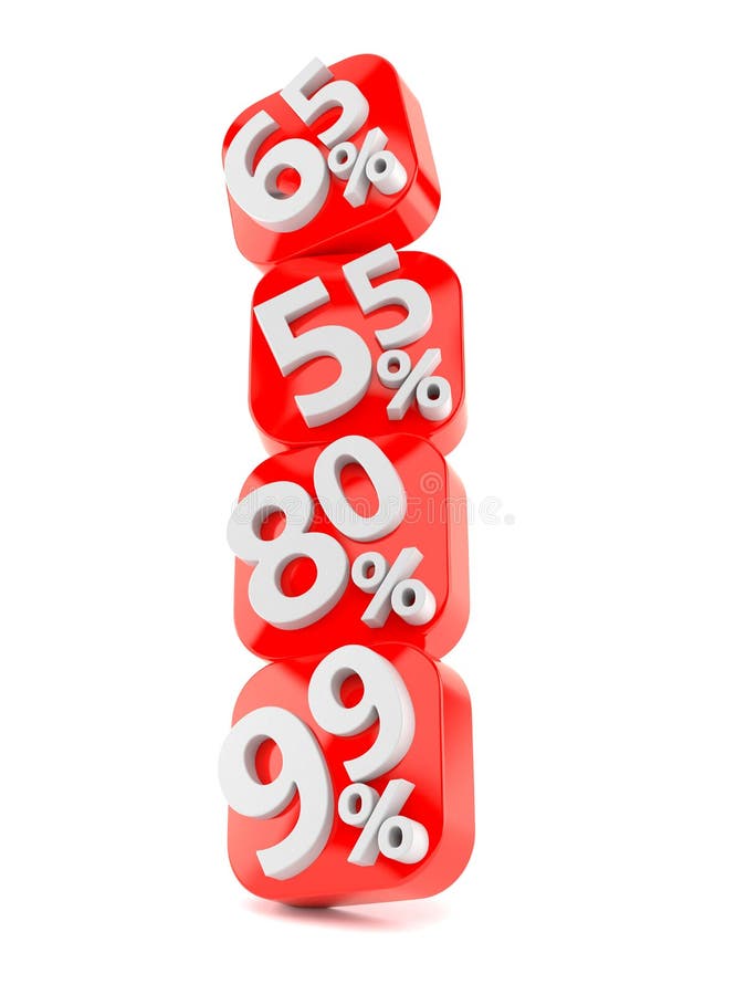 Numbers with Percent Symbols Stock Illustration - Illustration of ...