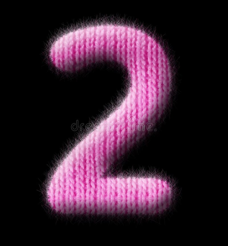 Numbers with Pink Wool Texture Stock Illustration - Illustration of ...