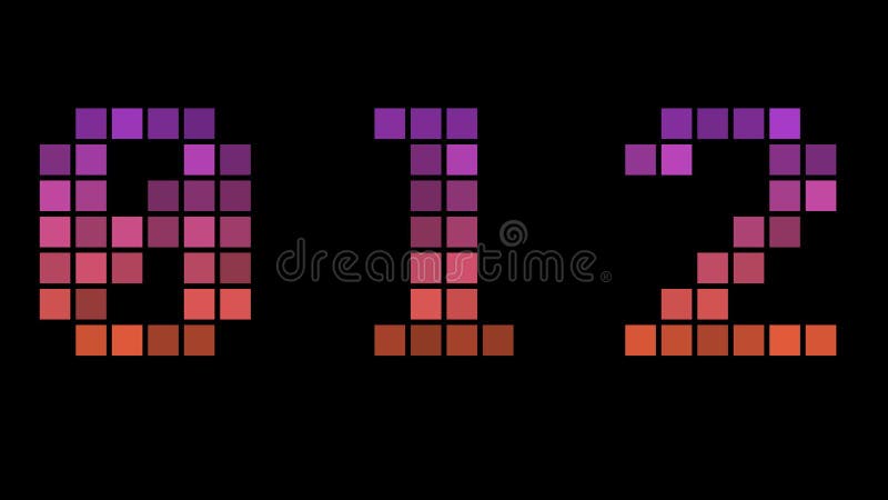 Numbers in Pixel Style, Number 8, Number 9, Retro Style, Game, Alpha ...