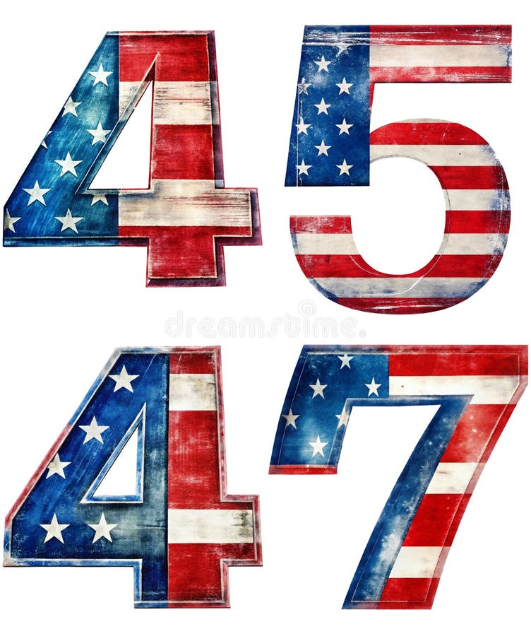 American Flag Numbers 45 47 Stock Illustrations – 3 American Flag ...