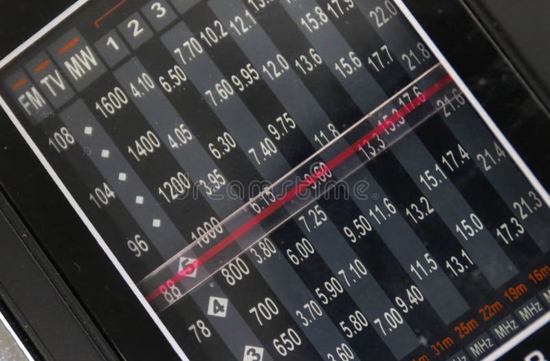 Numbers of Radio Waves on a Radio Stock Photo - Image of radio ...