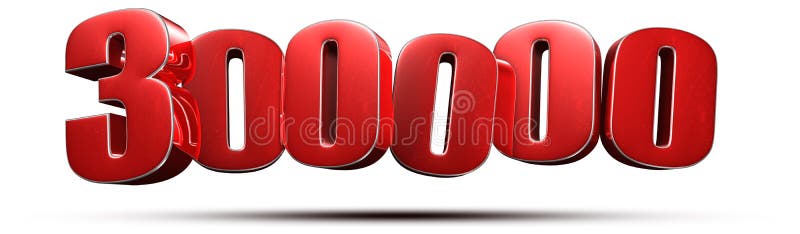 2 Million Numbers 3d.with Clipping Path. Stock Illustration ...
