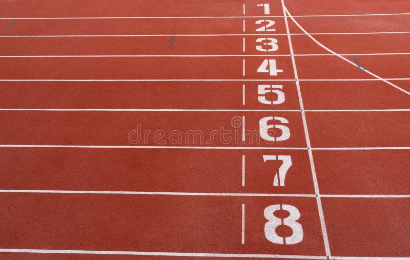 Numbers on Red Running Track. Stock Photo - Image of texture, track ... Numbers on Red Running Track. Stock Photo - Image of texture, track ...