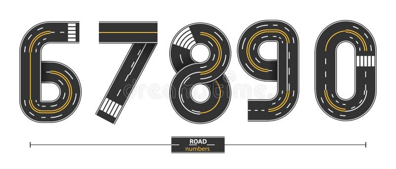 Numbers Racing Flag Style in a Set 67890 Stock Vector - Illustration of ...