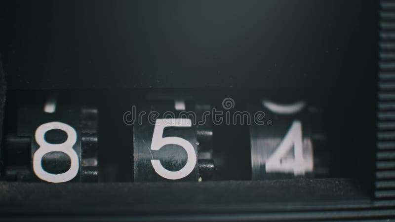 Numbers Rolling: Mechanical Counter Stock Video - Video of counter ...