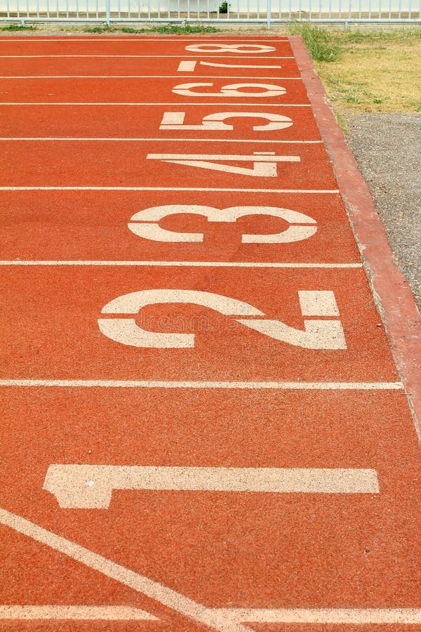 Running Track Numbers stock image. Image of three, lines - 10452835