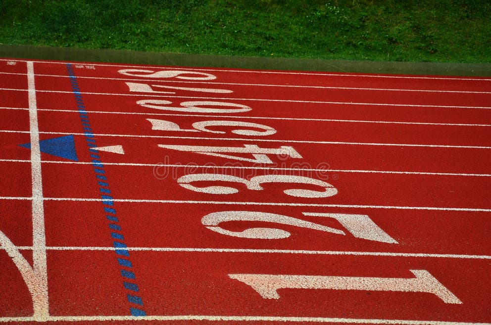 Numbers on a Running Track stock image. Image of athletics - 20435325