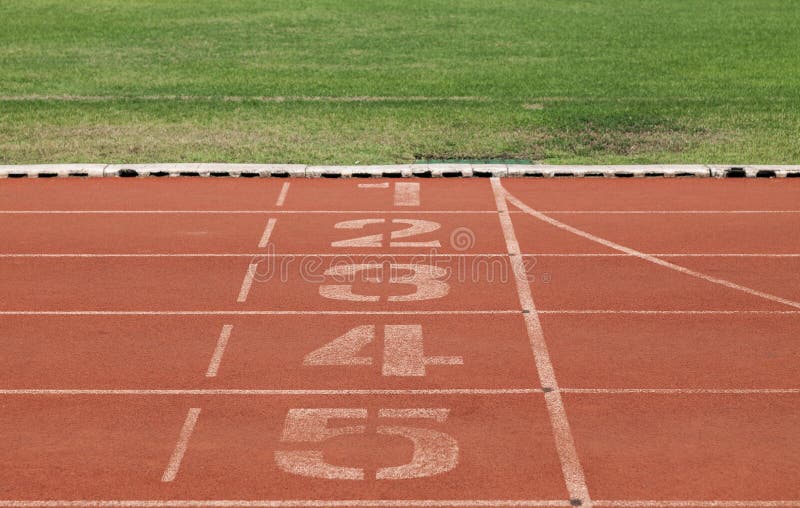 Numbers on running track. stock photo. Image of start - 76199332