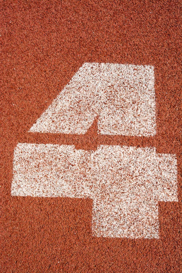 Numbers Running Track Rubber Cover Texture Top View Stock Photo - Image ...