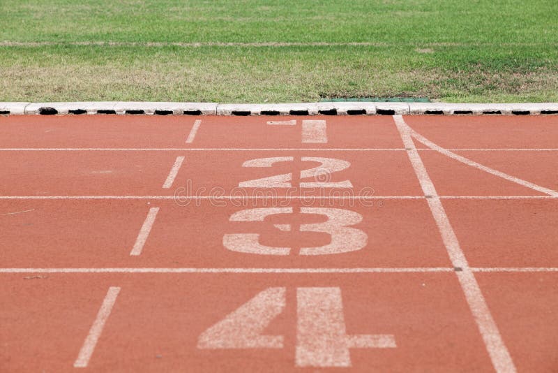Numbers on running track. stock photo. Image of sport - 72747098