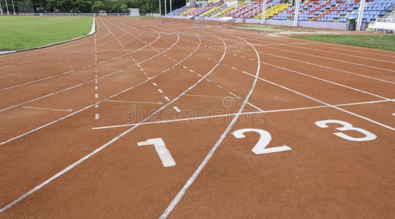 Numbers on running track stock image. Image of school - 41462341