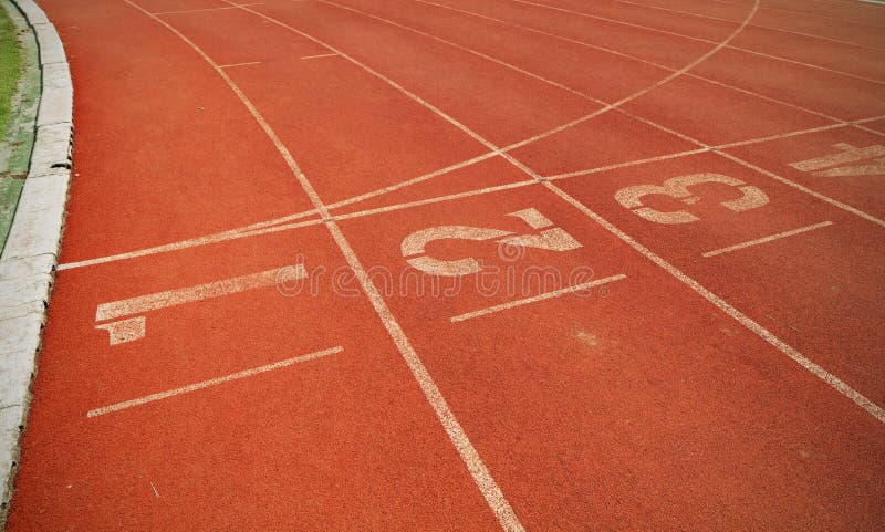 Numbers on Running Track Vintage Tone Style. Stock Photo - Image of ...