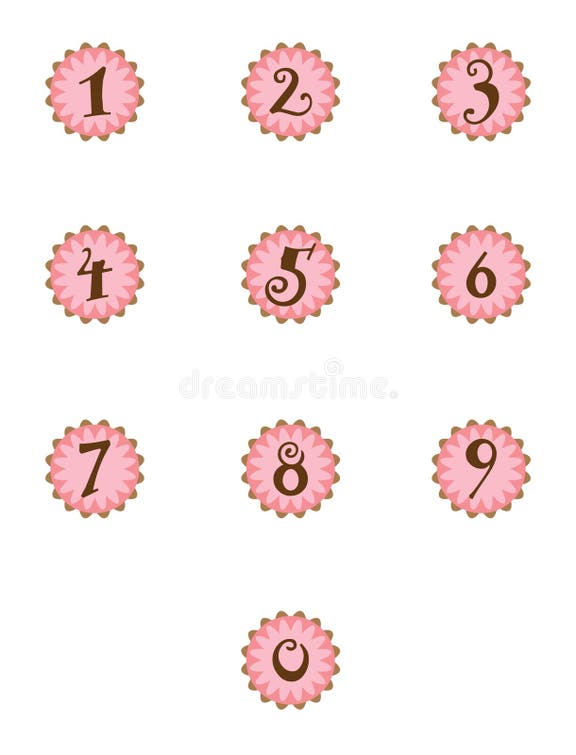 Numbers for scrapbooking stock vector. Illustration of advertisement ...