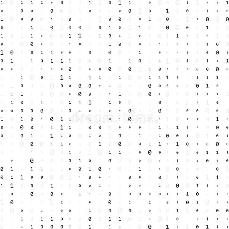 Numbers On The Screen Stream Of Binary Code Computer Matrix Stock Vector Illustration Of
