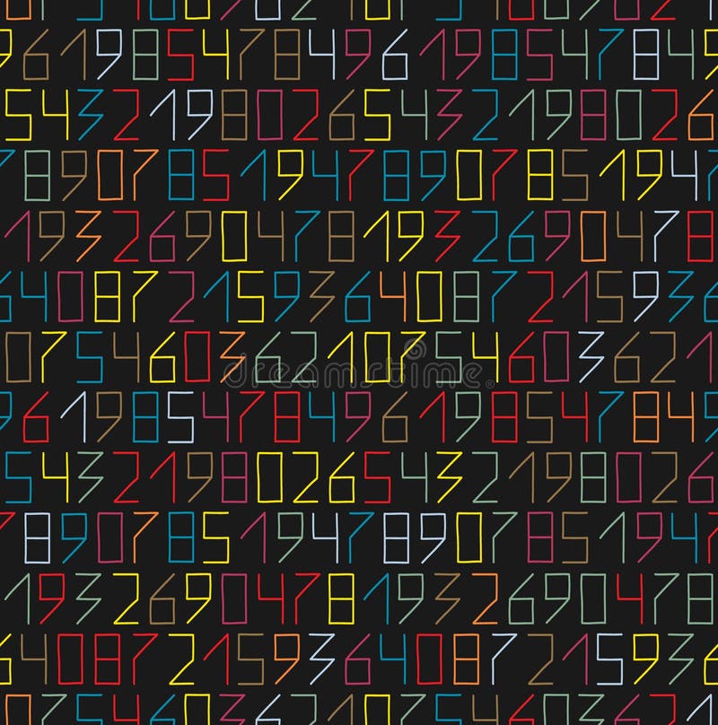 Numbers seamless stock illustration. Illustration of backdrop - 37013543