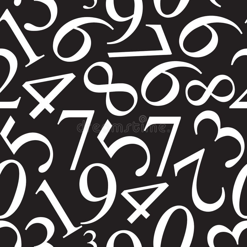 Numbers Seamless Pattern Background Vector Stock Vector - Illustration ...
