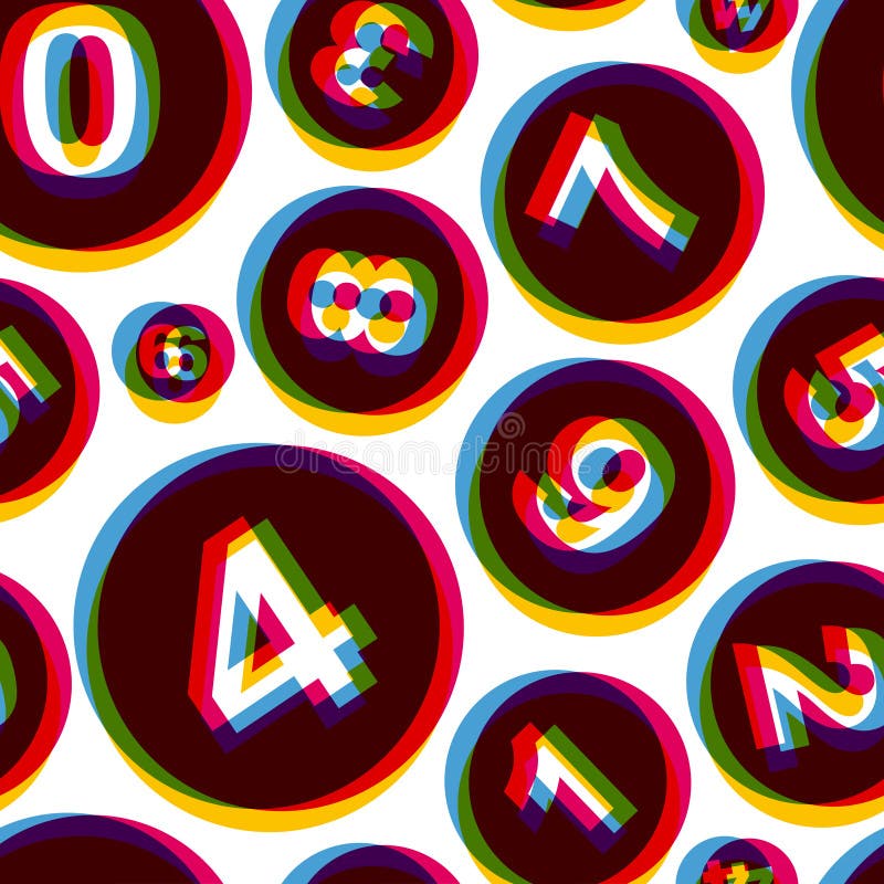 Fun Numbers Seamless Pattern Background Stock Vector - Illustration of ...