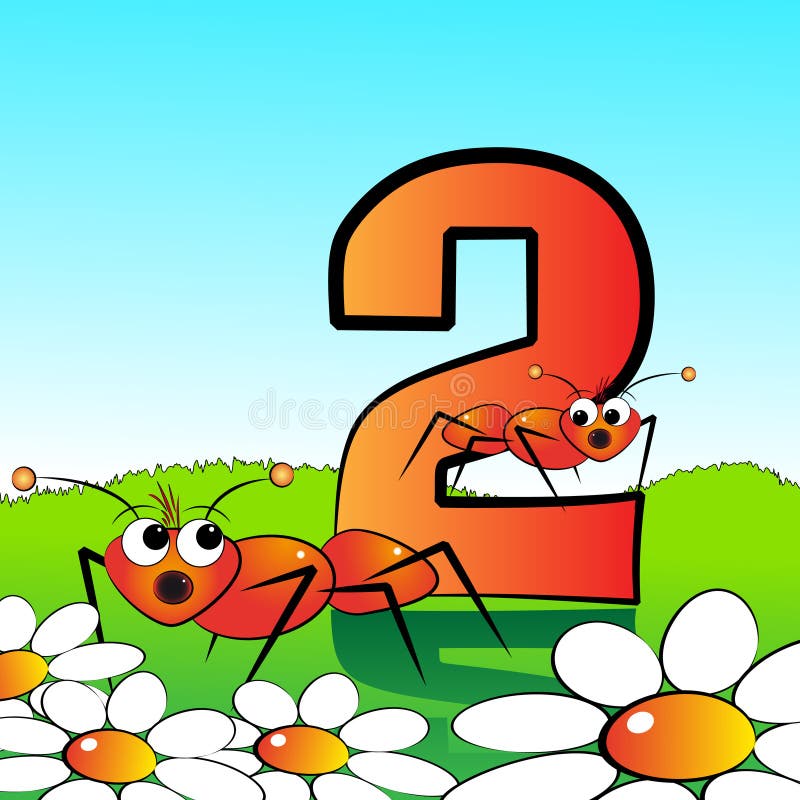 Numbers Serie for Kids - #02 Stock Vector - Illustration of ...