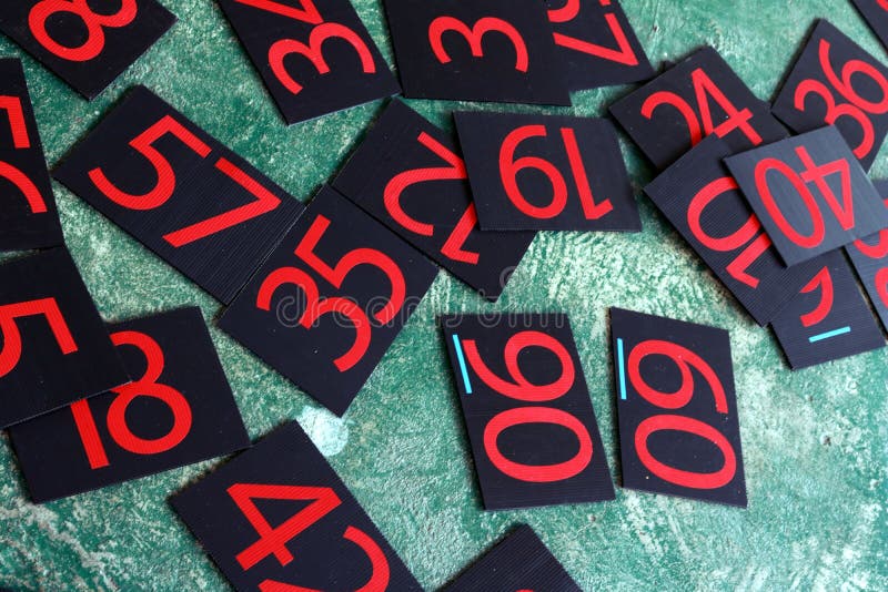 Numbers Series Painted on Green Wall. Stock Photo - Image of house ...