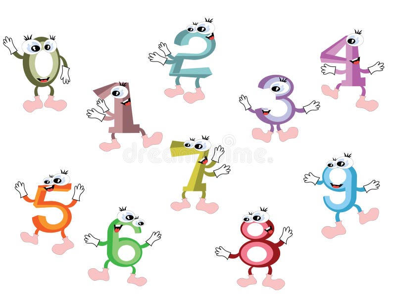Cartoon numbers stock vector. Illustration of cartoon - 17648536