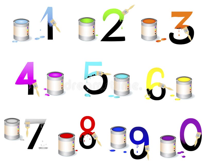 Dripping Numbers Stock Illustrations – 212 Dripping Numbers Stock ...