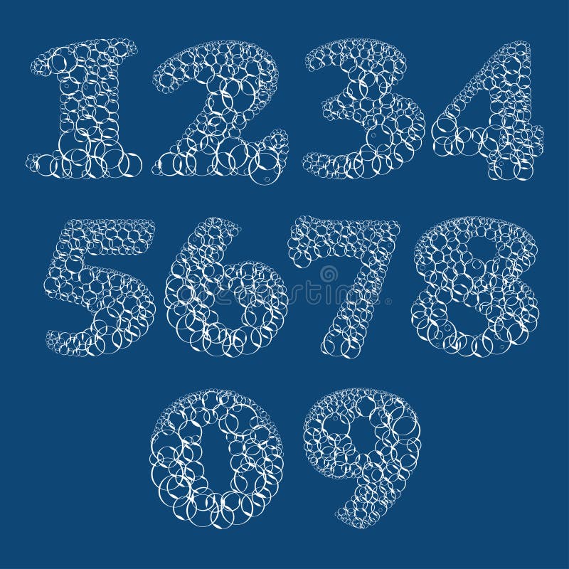 Numbers stock vector. Illustration of font, count, calculation - 59192533