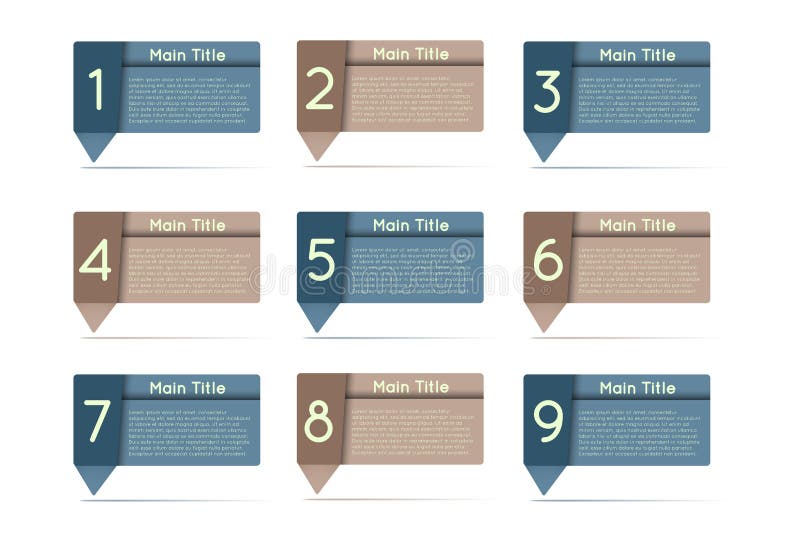 Info Graphics Banners With Numbers And Letters. Stock Vector ...