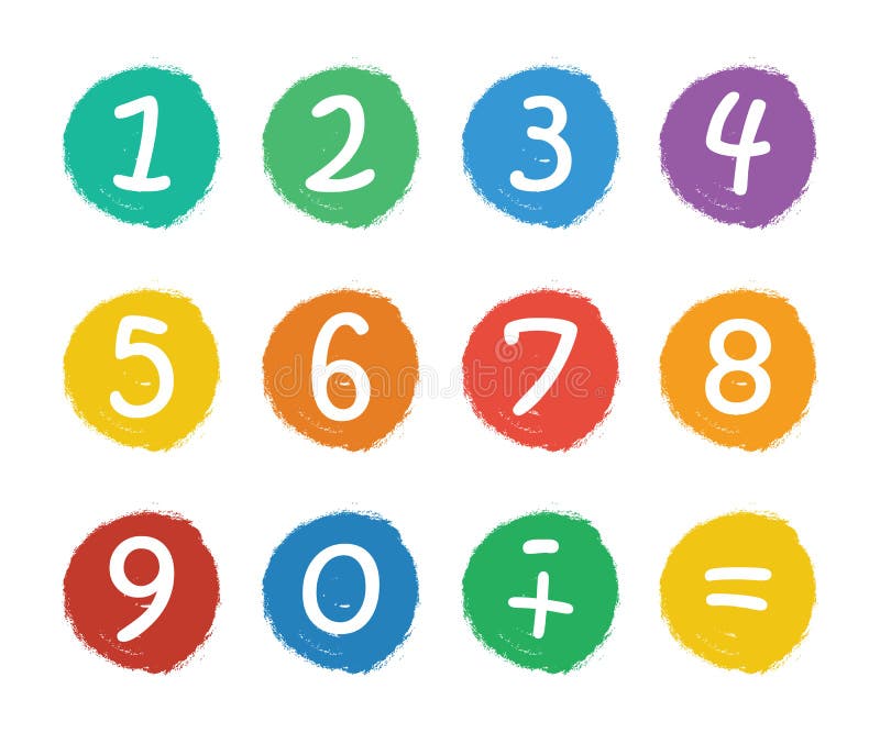 Colorful numbers stock vector. Illustration of birthday - 48164498