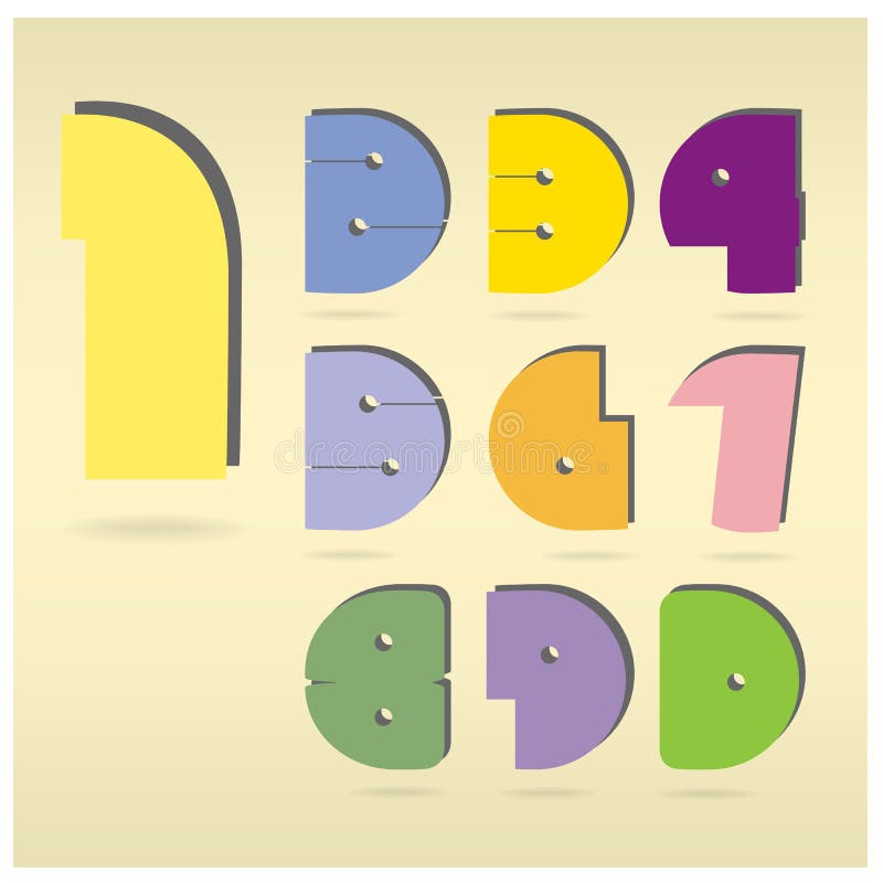 Numbers set stock illustration. Illustration of creative - 35747057