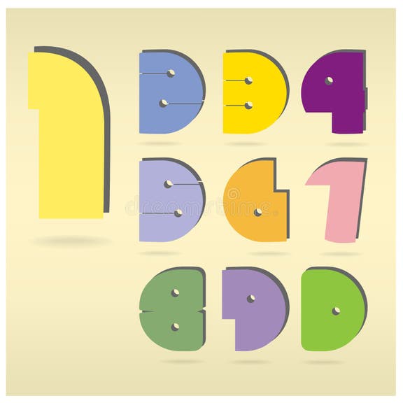 Numbers set stock illustration. Illustration of creative - 35747057