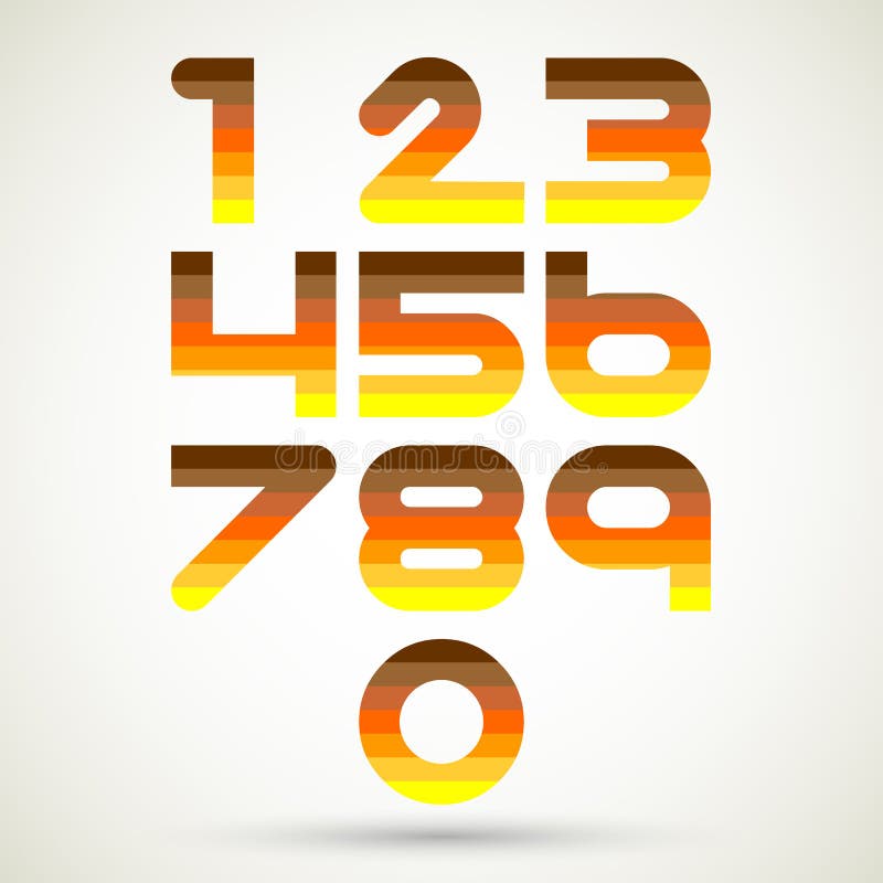 Numbers set design stock vector. Illustration of knowledge - 39123205