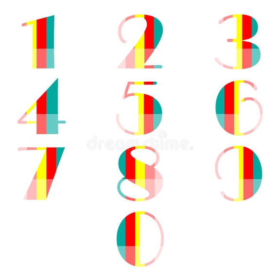 Numbers set design stock vector. Illustration of knowledge - 39123205