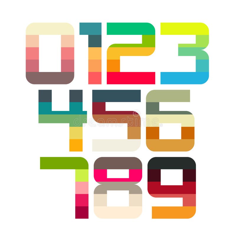 Numbers set design stock vector. Illustration of knowledge - 39123205