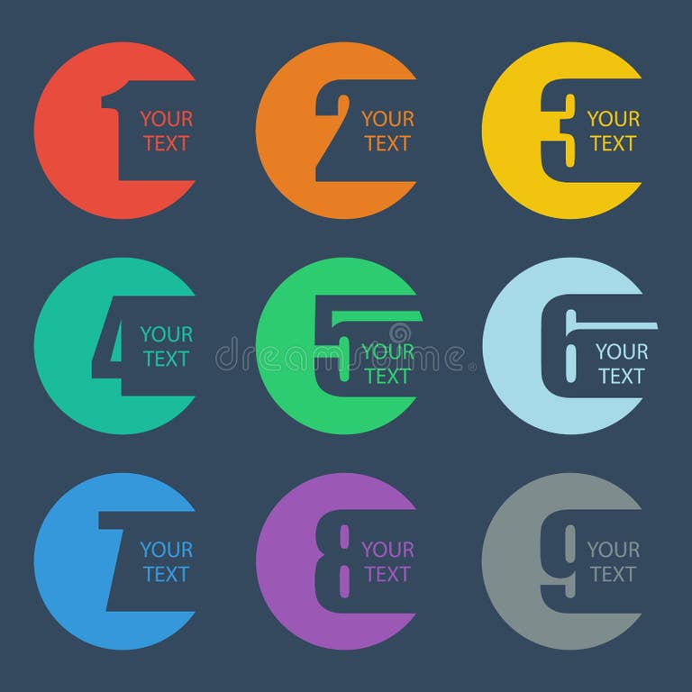 Numbers Set. Design Vector Illustration. Stock Vector - Illustration of ...