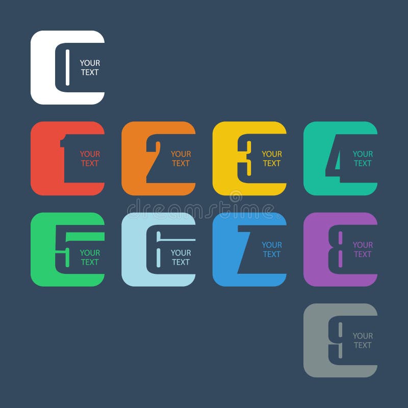 Numbers Set. Design Vector Illustration Stock Vector - Illustration of ...