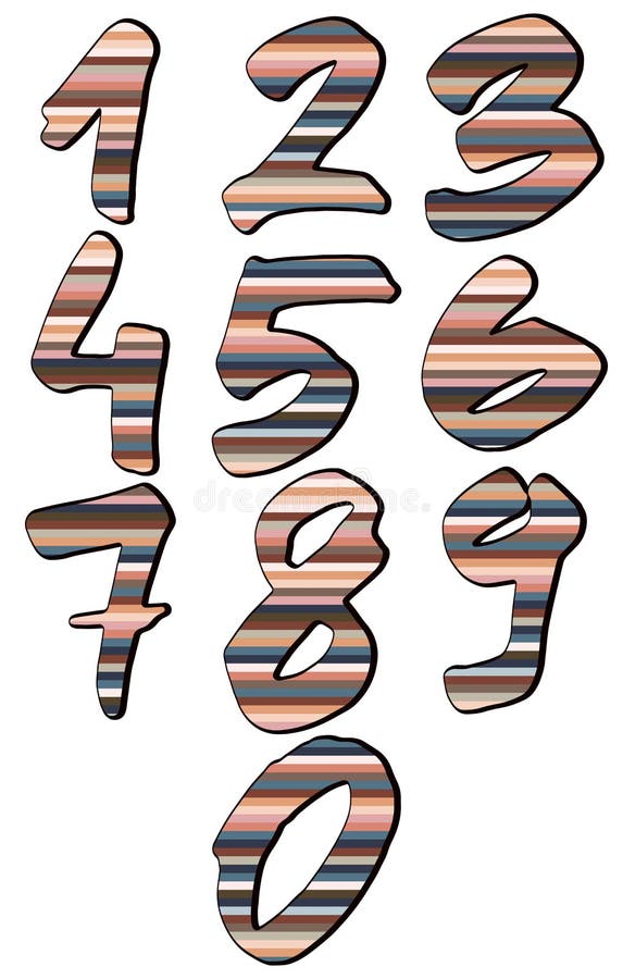 Numbers set. stock vector. Illustration of mathematics - 47867586