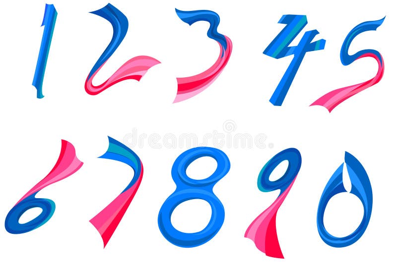 Numbers set stock vector. Illustration of label, number - 47657329