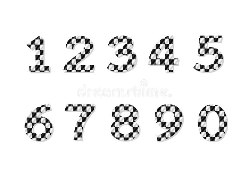 Numbers Set in Illustration , Abstract Number Stock Illustration ...