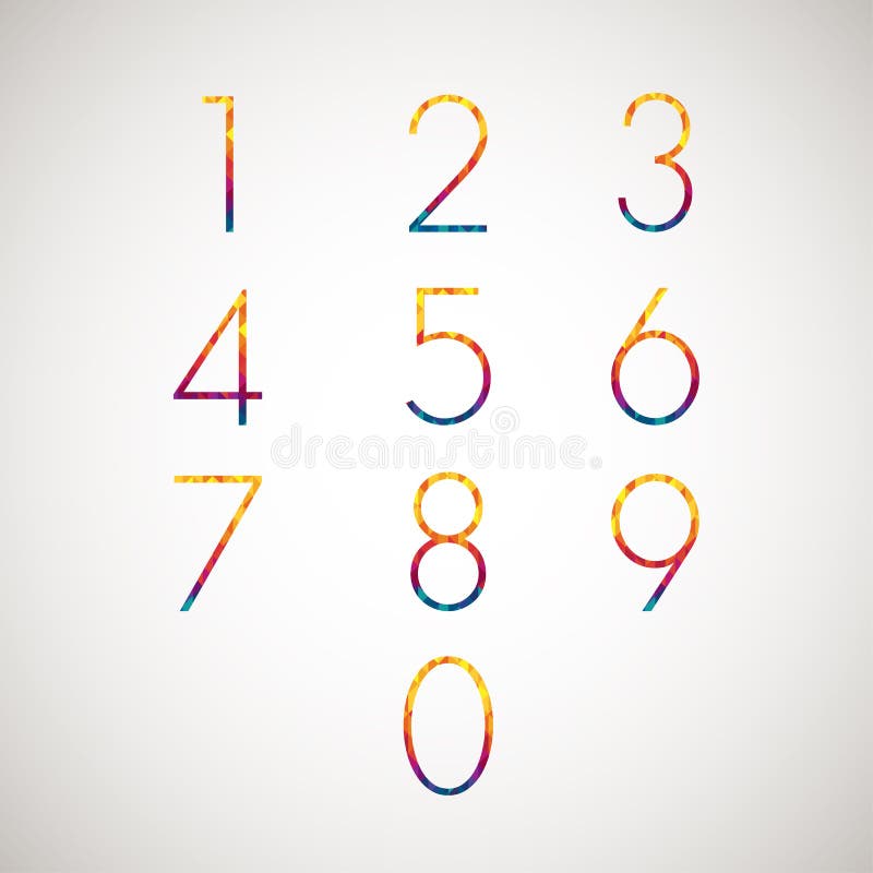 Numbers set modern design stock vector. Illustration of artistic - 39129069