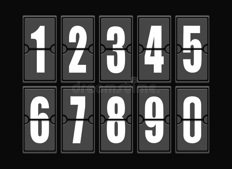 Numbers Set in Modern Style. Elements Illustration Template Stock ...