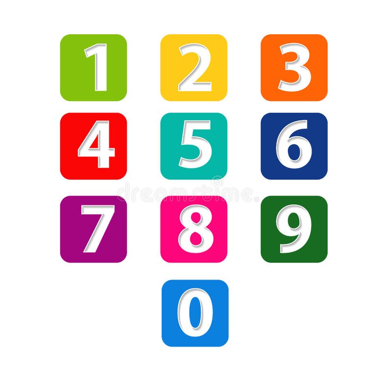 Numbers set.paper cut stock vector. Illustration of modern - 42013308