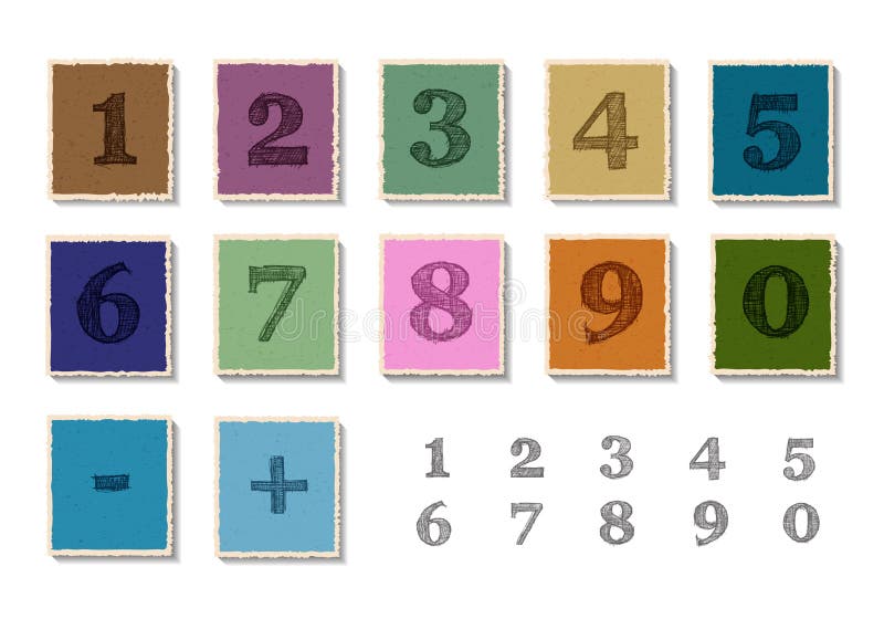 Set Color Paper Numbers Stock Illustrations – 2,049 Set Color Paper ...