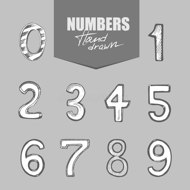 Numbers set stock vector. Illustration of decoration - 56105457