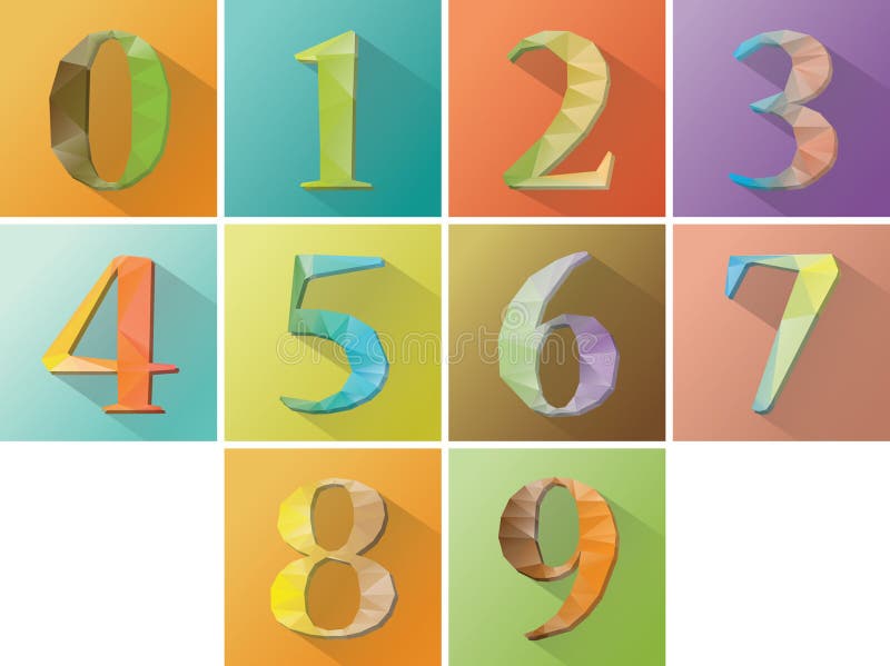 Numbers Set. Vector Illustration Decorative Design Stock Vector ...