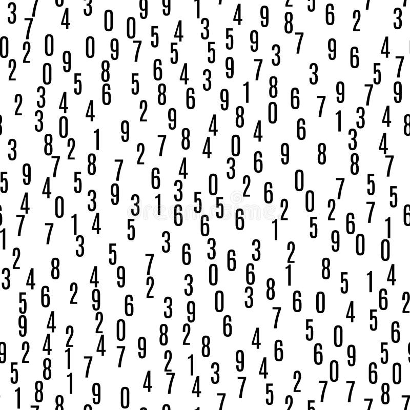 Seamless Pattern With The Numbers Stock Vector Illustration Of