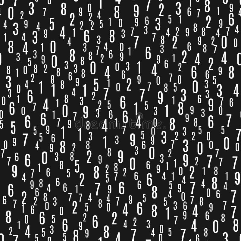 Seamless Pattern with the Numbers Stock Vector - Illustration of ...