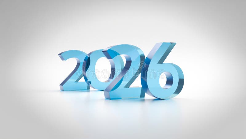 Numbers 2026 Shown Blue Silver Stock Photos - Free & Royalty-Free Stock ...