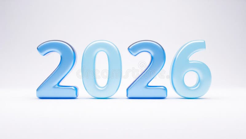 Numbers 2026 Shown Blue Silver Stock Photos - Free & Royalty-Free Stock ...