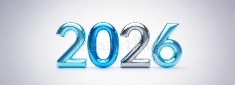 Numbers 2026 Shown Blue Silver Stock Photos - Free & Royalty-Free Stock ...